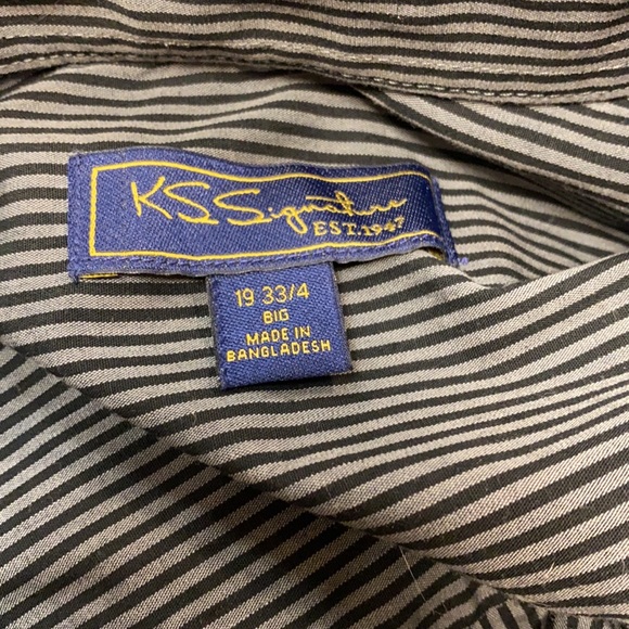 ks signature | Shirts | Ks Signature Black And Gray Stripped Button ...